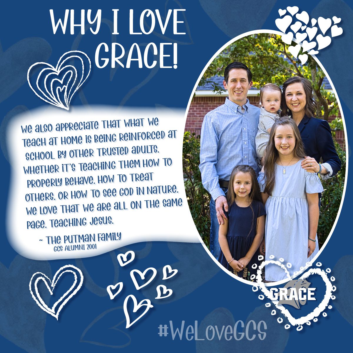 Why We Love Grace – The Putman Family - Grace Community School