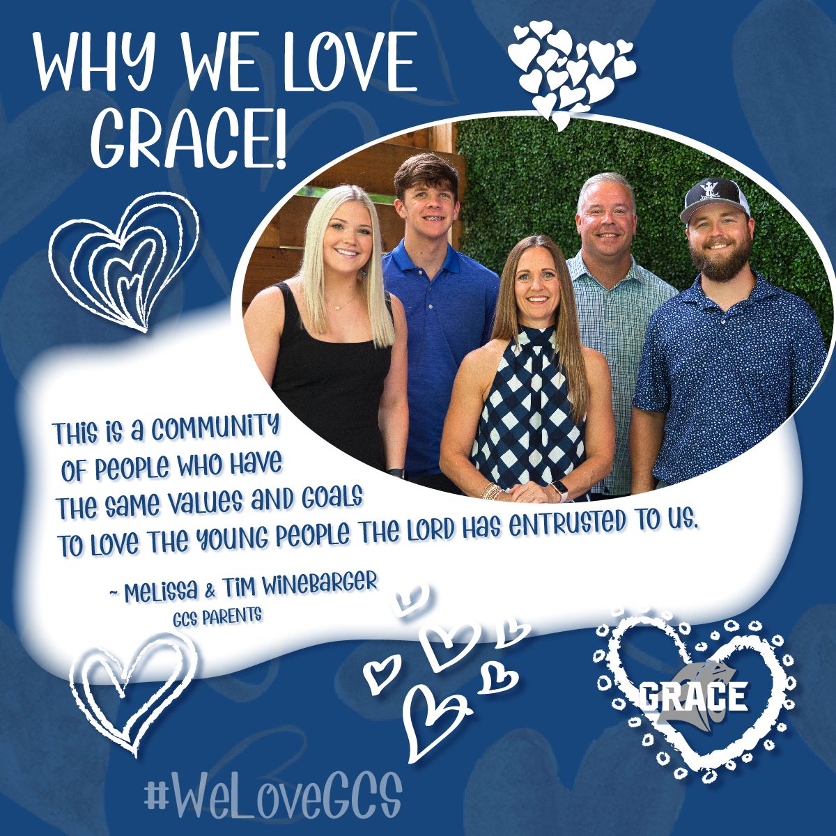 Why We Love Grace! – The Winebarger Family - Grace Community School